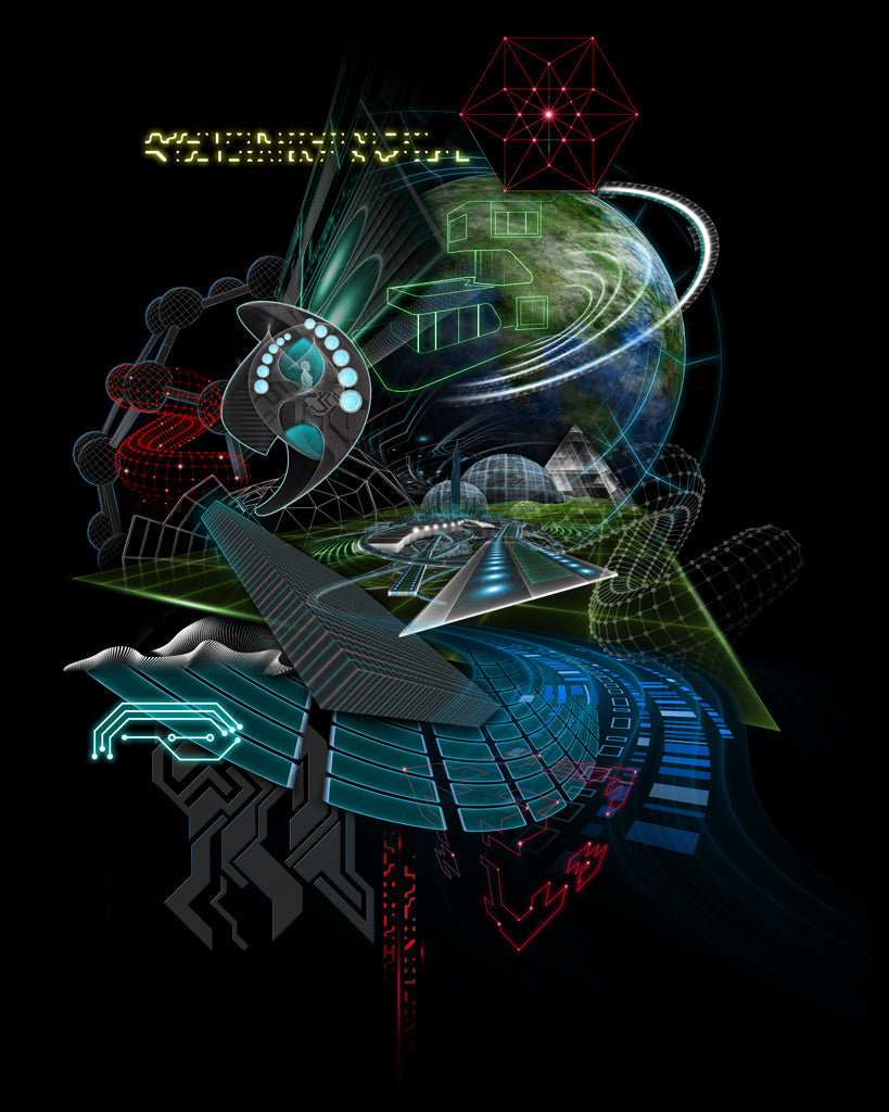 Psy Fi Psychedelic Art Collection by Samuel Farrand | Tetramode