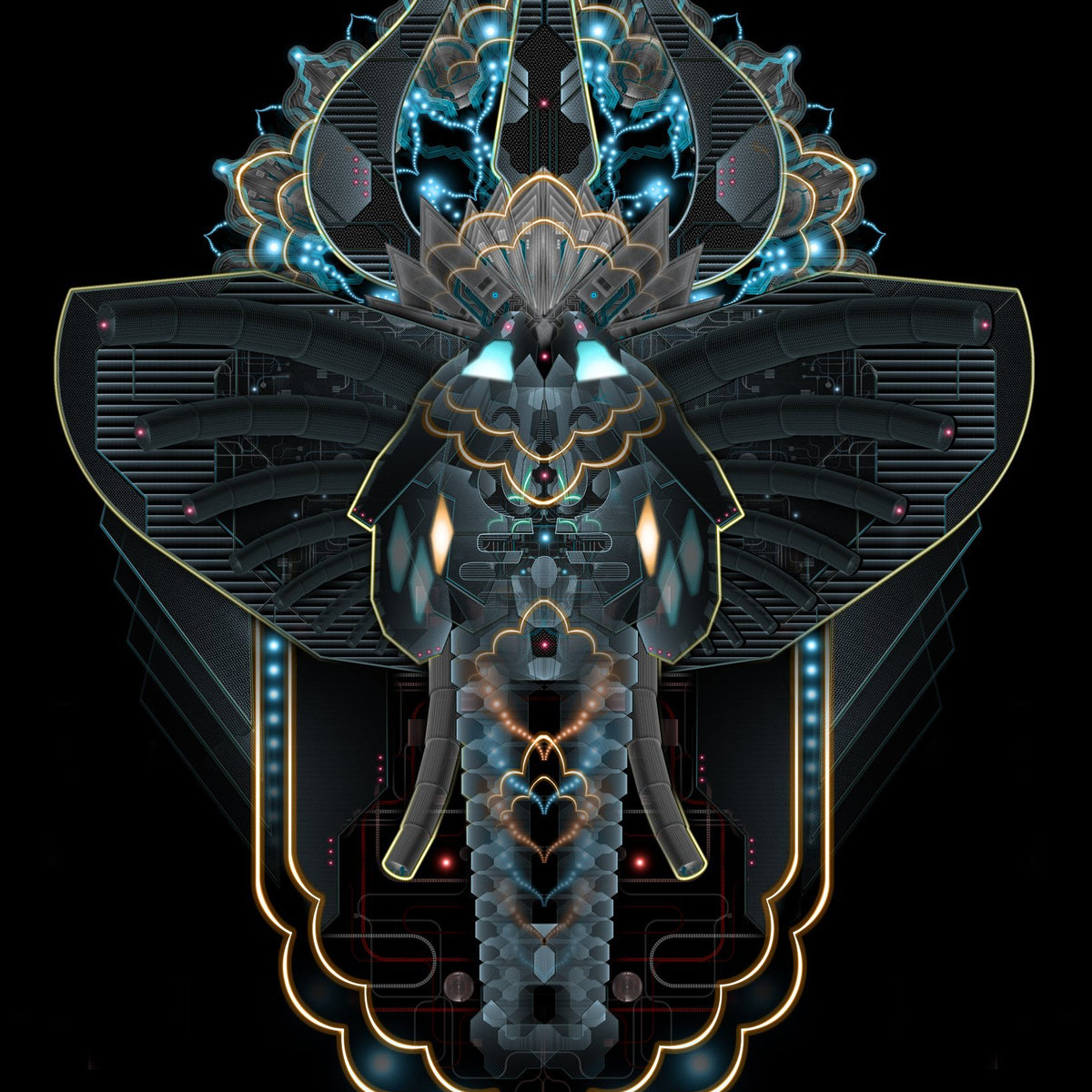 Ganeshadroid Psychedelic Art Collection by Samuel Farrand | Tetramode