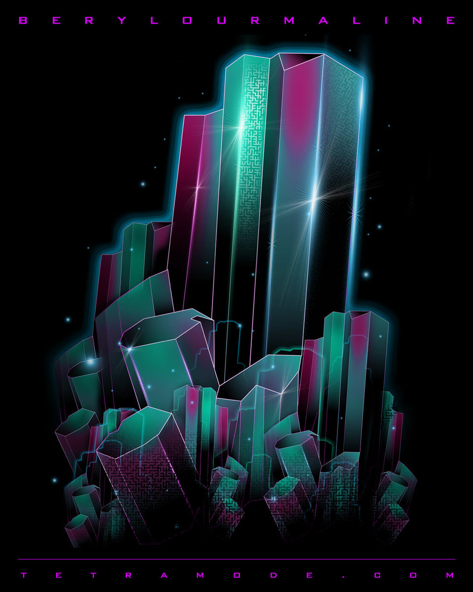 Berylourmaline Psychedelic Art Collection by Samuel Farrand | Tetramode