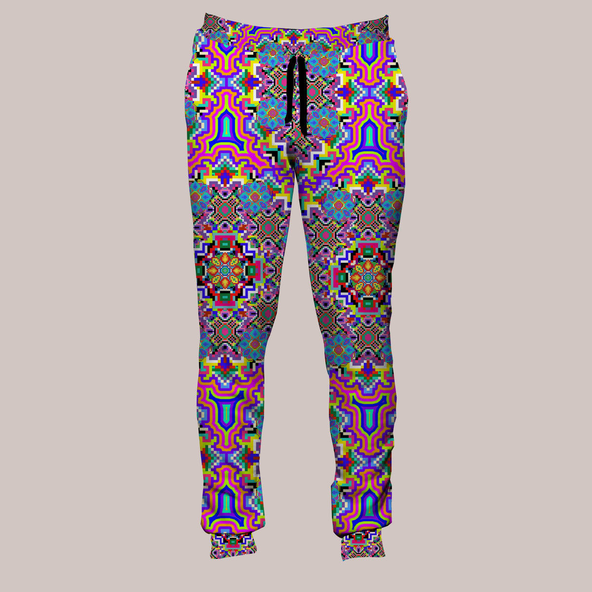8-Bit Trip Men's Psychedelic Joggers | Tetramode