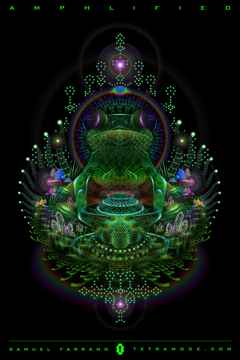 Amphlified Frog Totem Art by Samuel Farrand