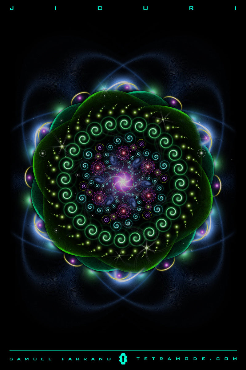 Jicuri – Visionary Huichol Peyote Mandala Art by Samuel Farrand