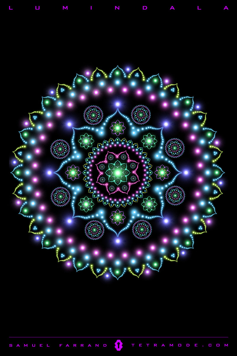 Lumindala Psychedelic Mandala Artwork by Samuel Farrand