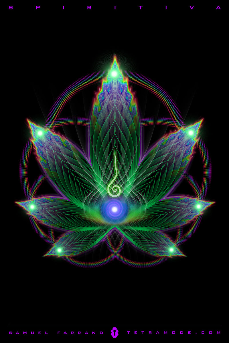 Spiritiva Sacred Cannabis Geometry Art by Samuel Farrand