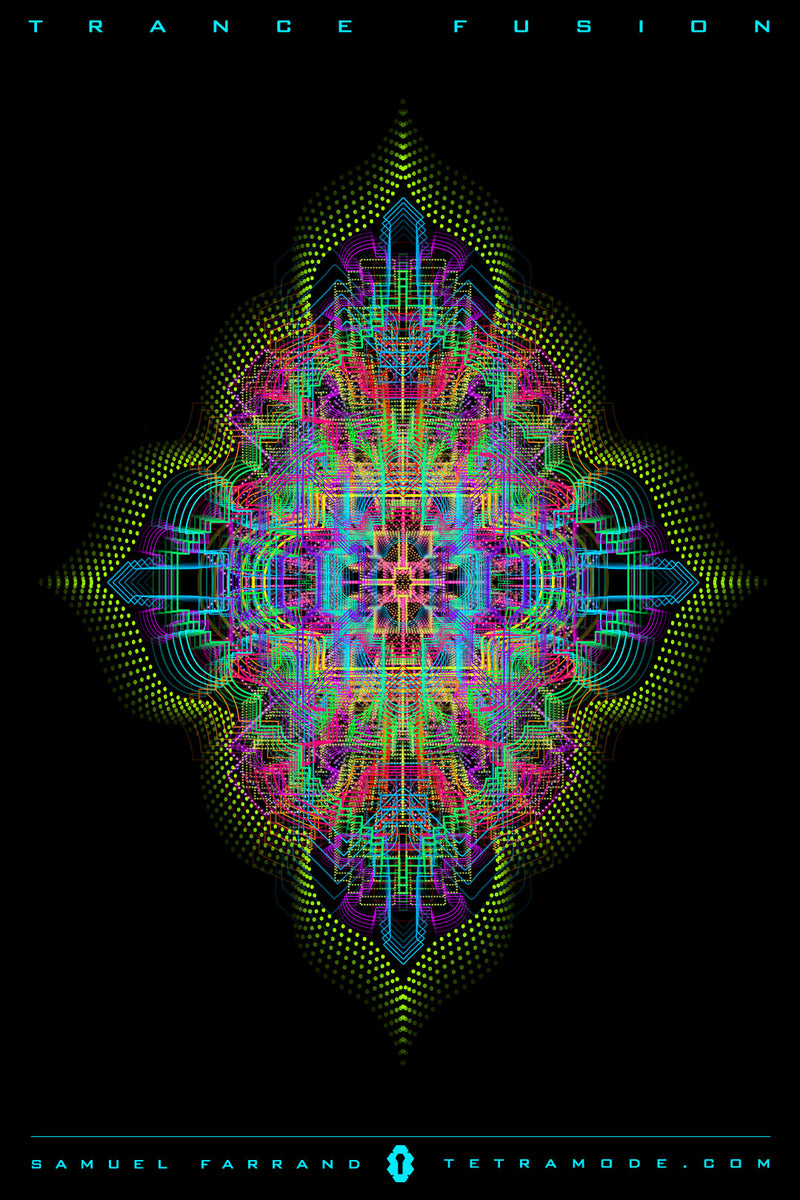 Trance Fusion Psychedelic Symmetry Art by Samuel Farrand