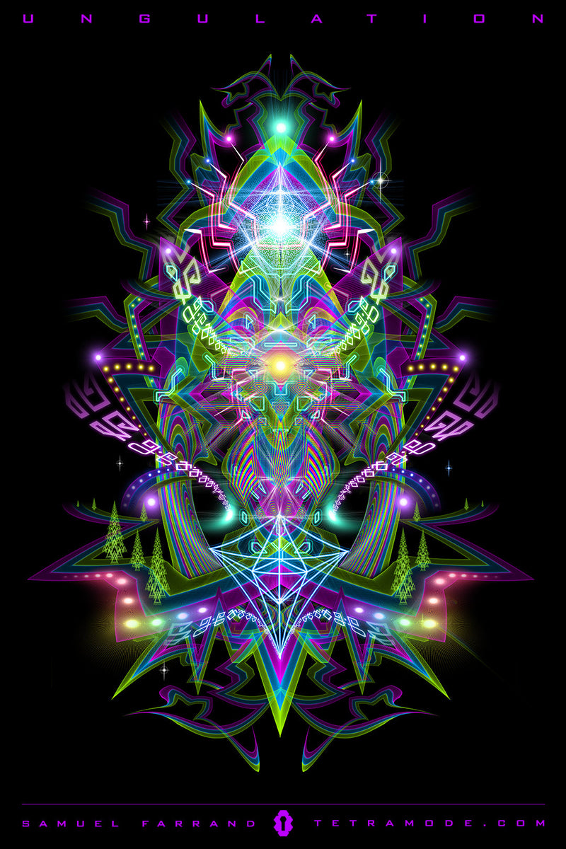 Ungulation Visionary Geometric Energy Art by Samuel Farrand