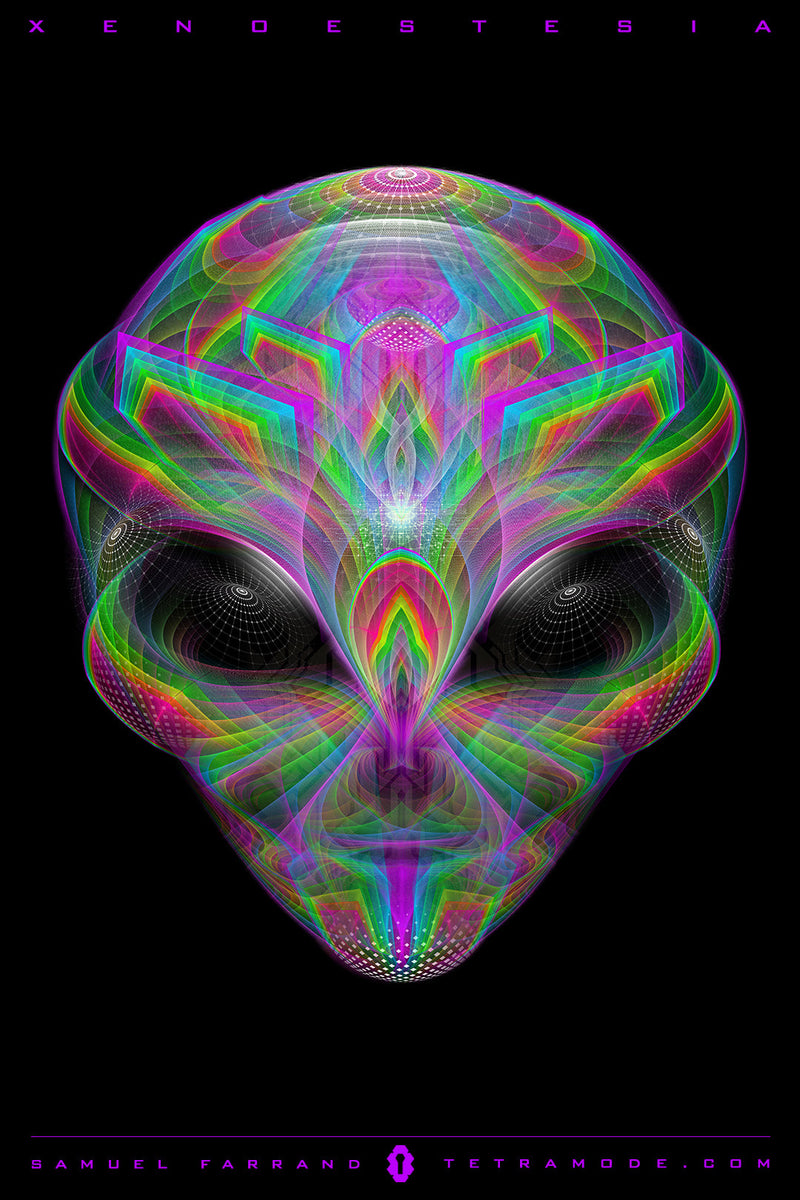 Xenoesthesia Psychedelic Alien Artwork by Samuel Farrand