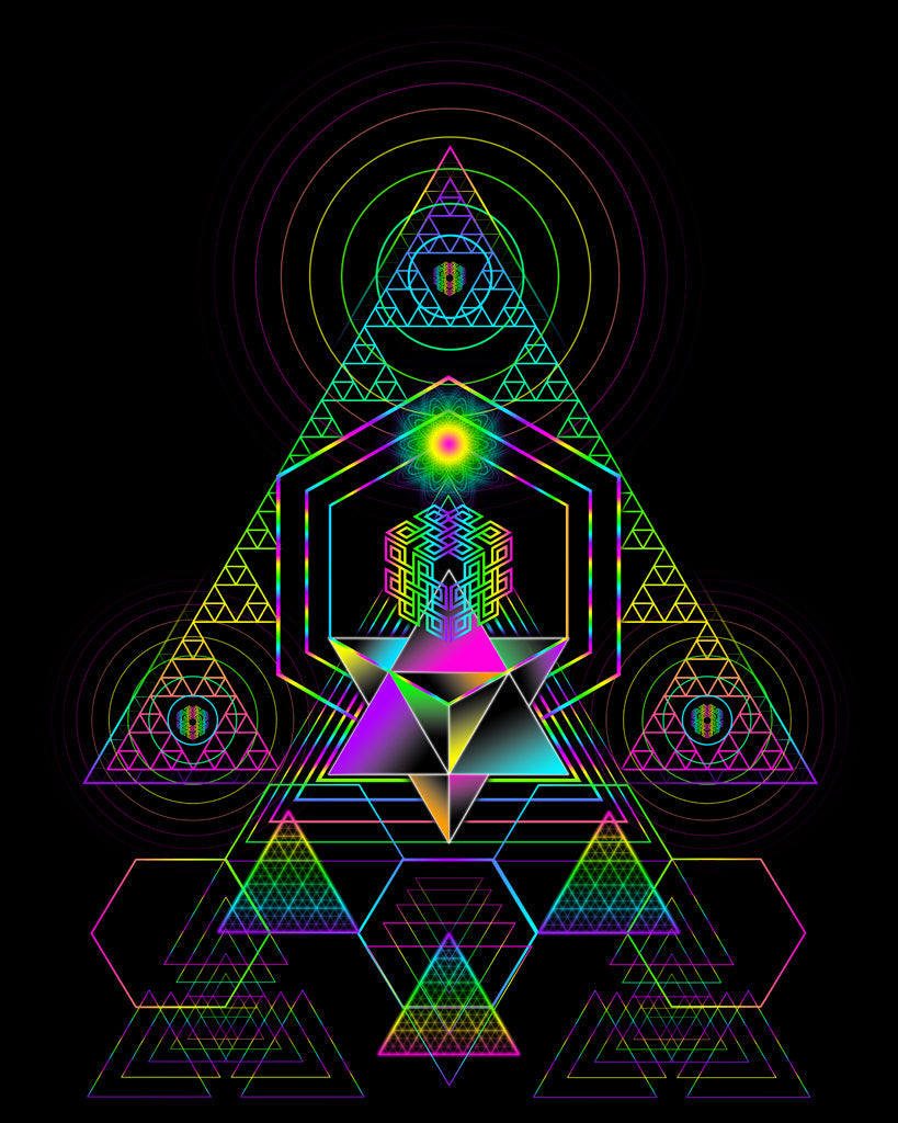 Sierpinski Samadhi Psychedelic Art Collection by Samuel Farrand | Tetramode