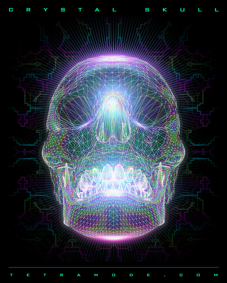 Crystal Skull Psychedelic Art Collection by Samuel Farrand | Tetramode