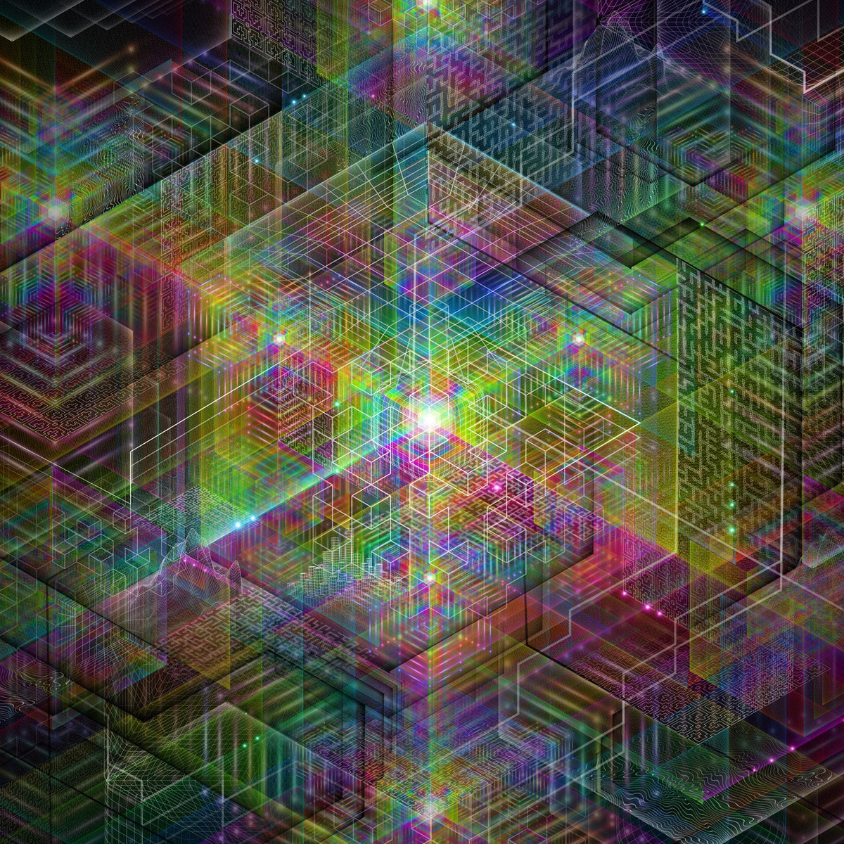 Holographic Rainbow Pattern | Psychedelic Festival Outfit