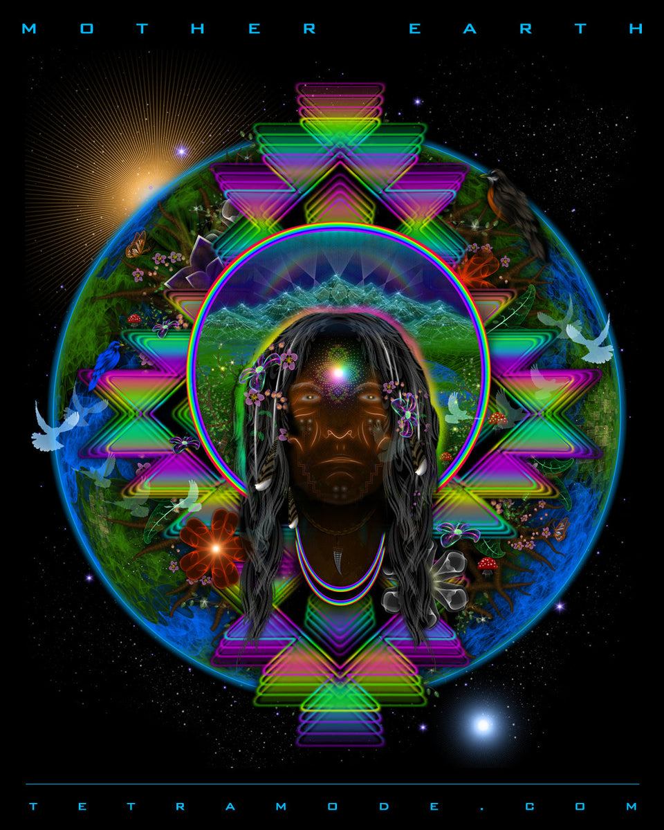 Mother Earth Psychedelic Art Collection by Samuel Farrand | Tetramode