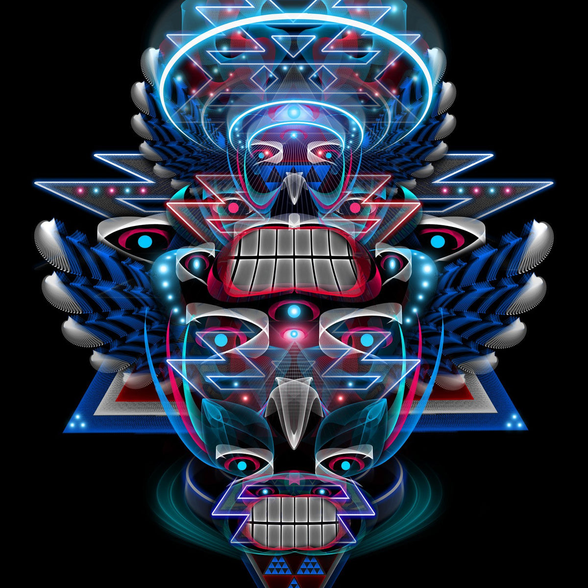 Primitive Voices Psychedelic Art Collection by Samuel Farrand | Tetramode