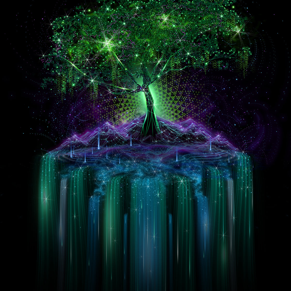 Tree of Life Psychedelic Art Collection by Samuel Farrand | Tetramode