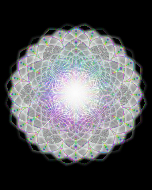 Diamond Lotus Psychedelic Art Collection by Samuel Farrand | Tetramode